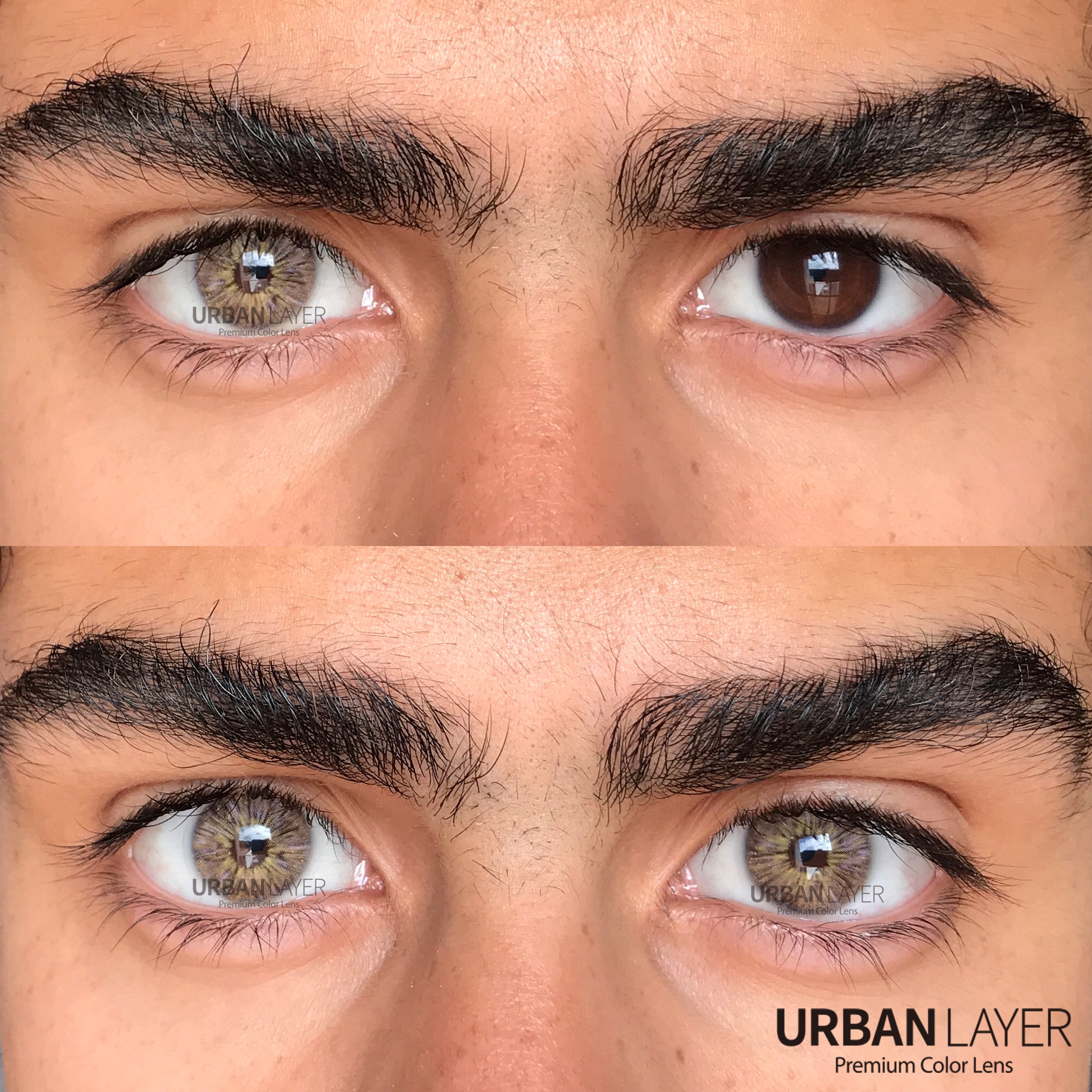 Natural Brown colored contacts - Hand-painted style colored contacts ...