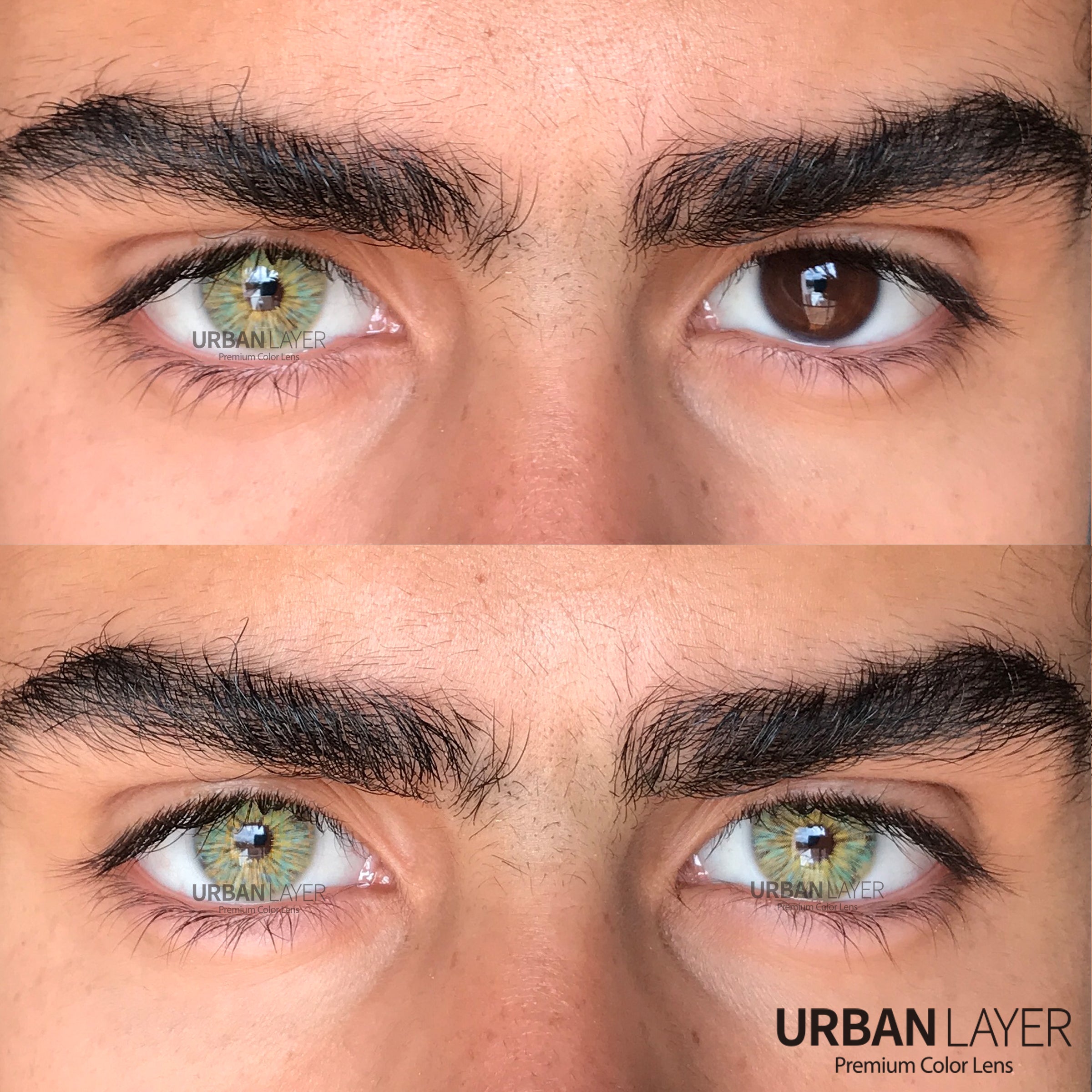 Natural Green colored contacts - Hand-painted style colored contacts ...