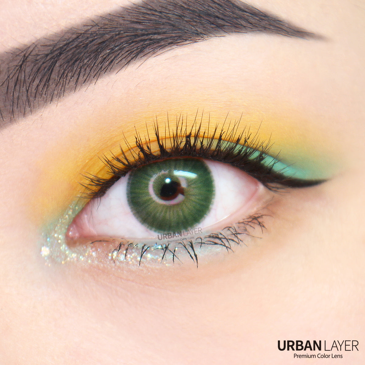 Natural Green colored contacts - Hand-painted style colored contacts ...